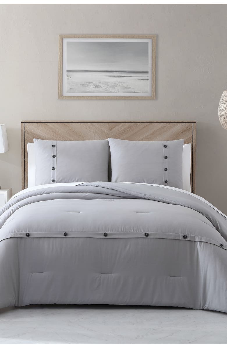 VCNY HOME Avery HomeGrown Cotton Lyocell Buttons Comforter Set - Full ...