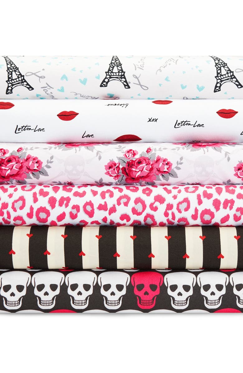 Betsey Johnson Skull Rose Trellis Bright Red Queen Sheet Set ...