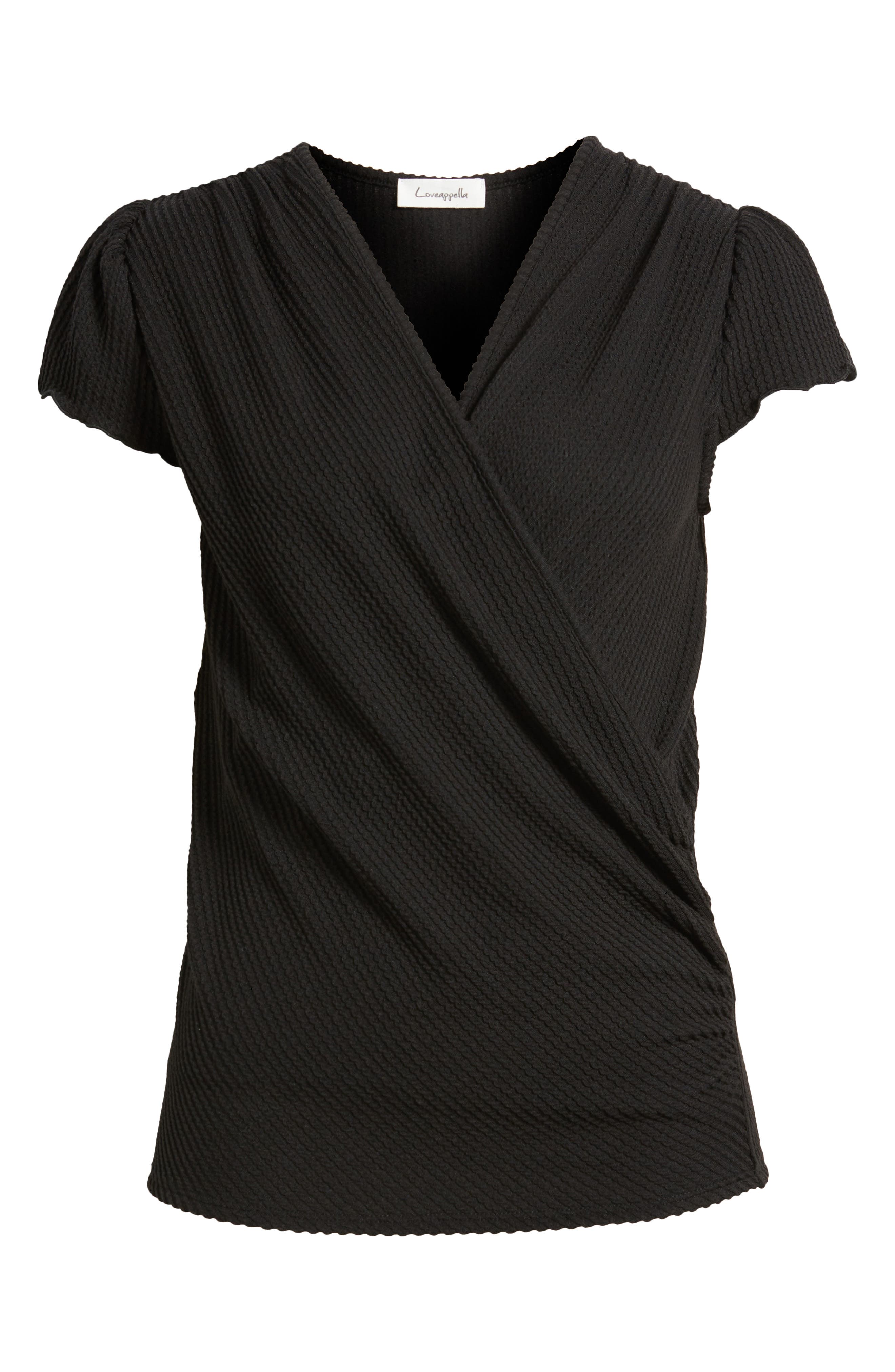 Loveappella Texture Wrap Front Top | Nordstromrack