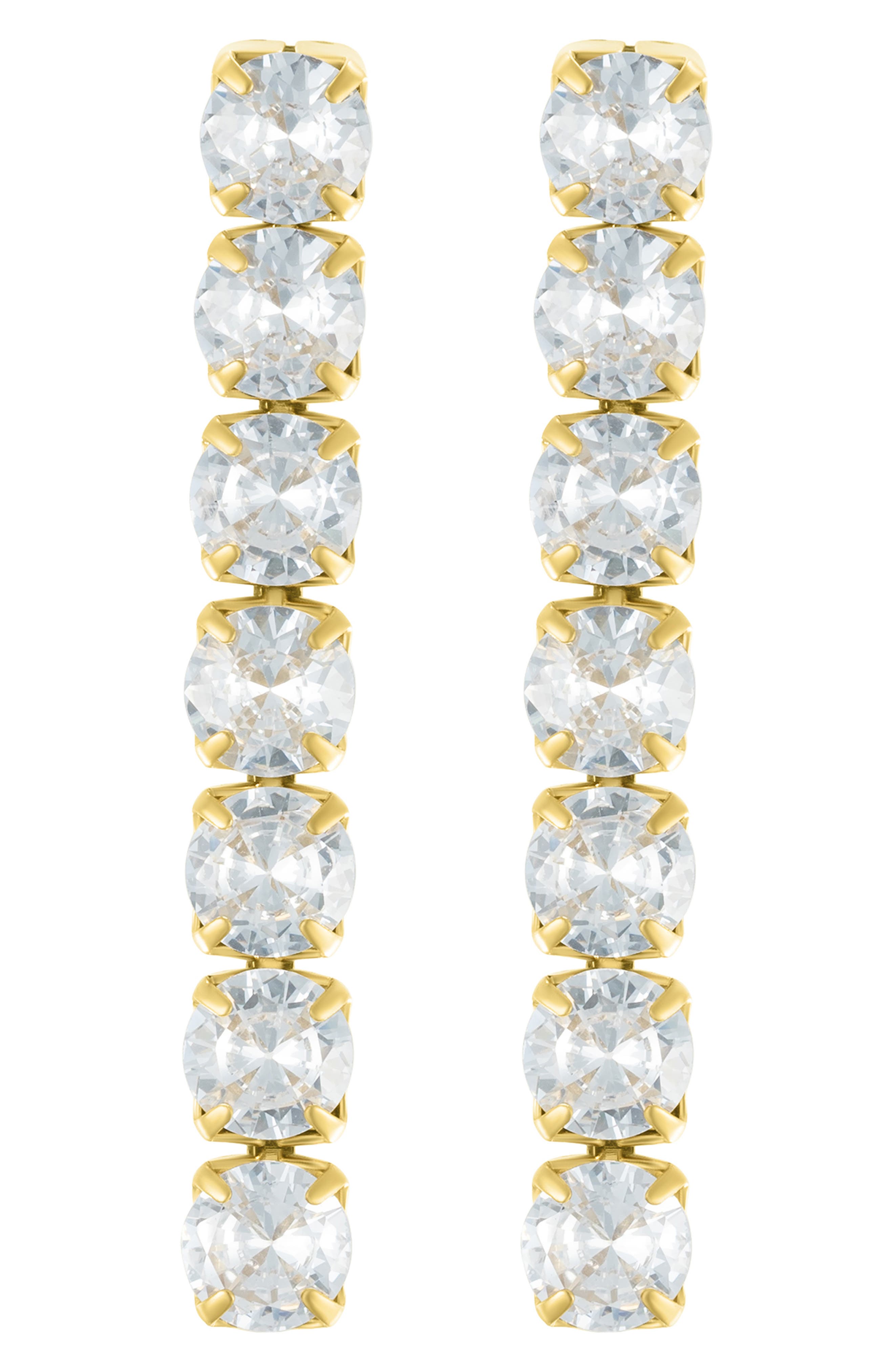 Adornia 14K Yellow Gold Vermeil Water Resistant Crystal Tennis Linear ...