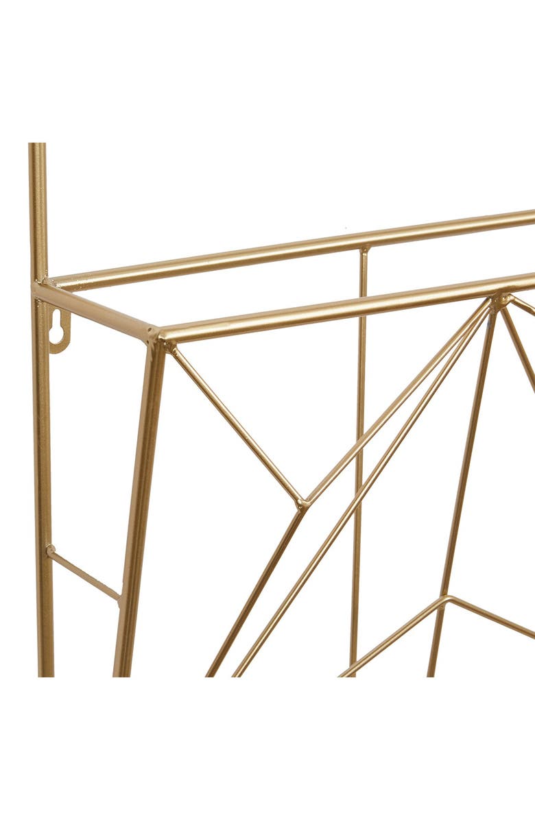 WILLOW ROW Geometric Gold Metal Wall Mail Organizer - Set Of 2: 15 ...