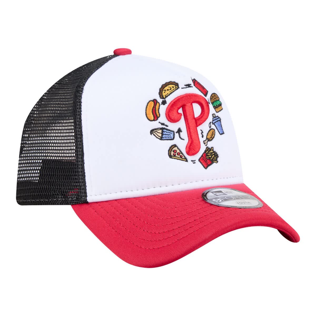 Youth New Era White/Red Philadelphia Phillies Food A-Frame 9FORTY ...