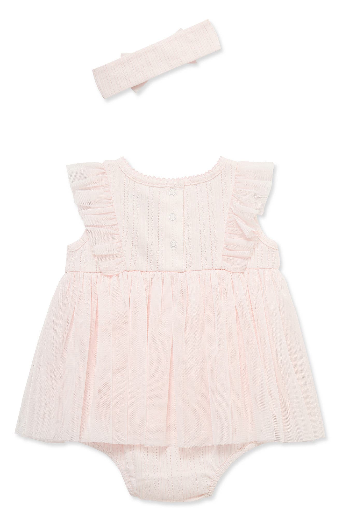 Little Me Strawberry Embroidered Tutu Romper & Headband | Nordstromrack