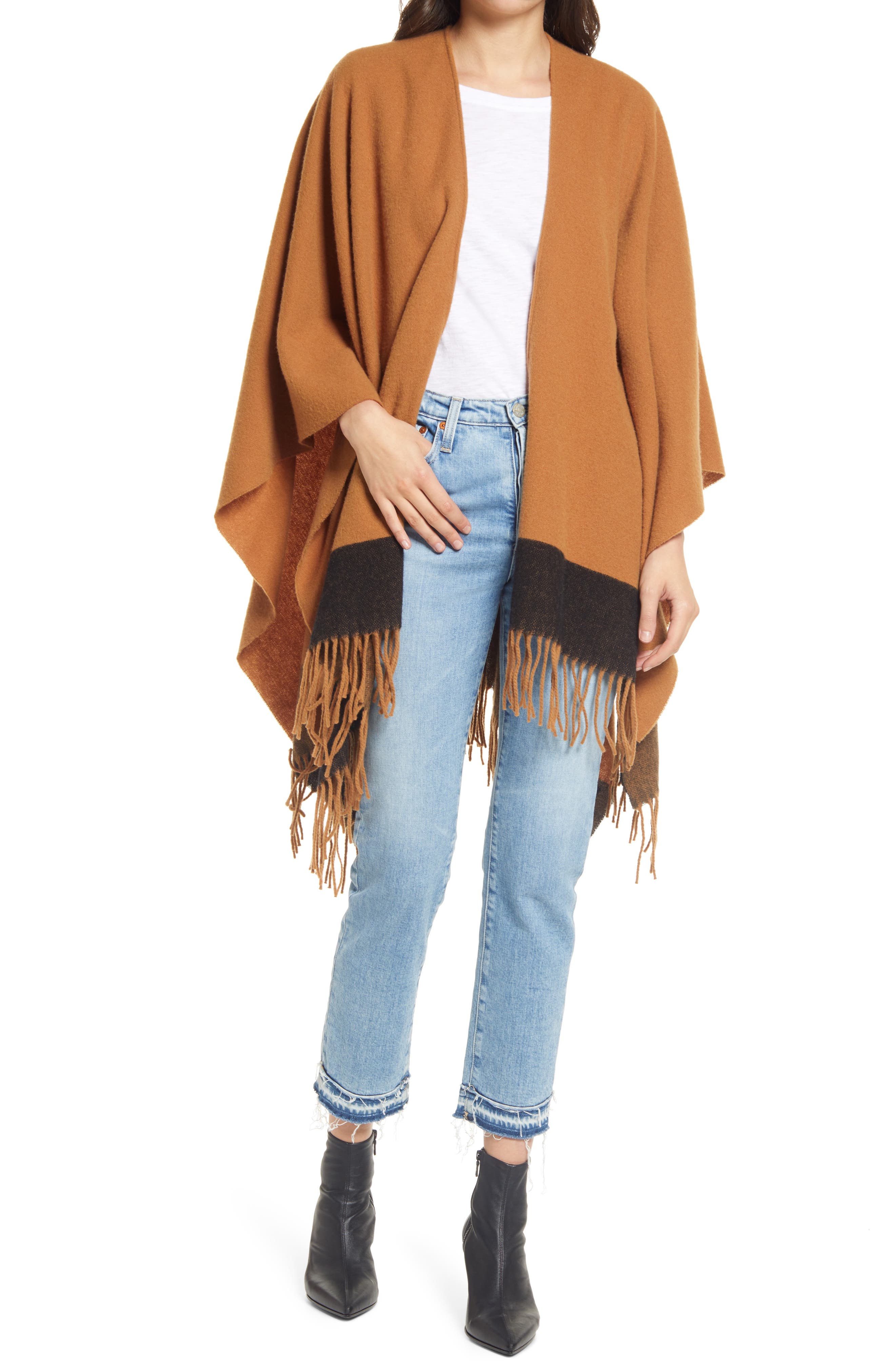 rag & bone Colorblock Wool Poncho | Nordstrom