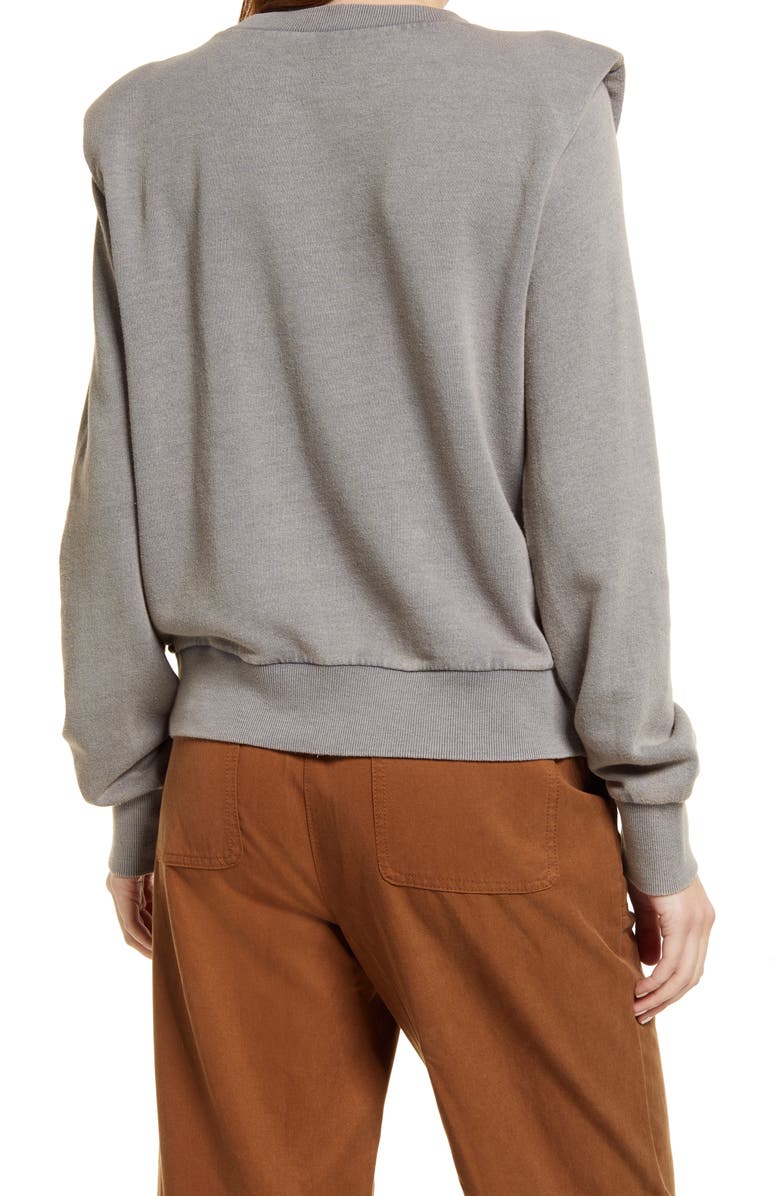 Treasure & Bond Shoulder Pad Cotton Blend Sweatshirt | Nordstromrack