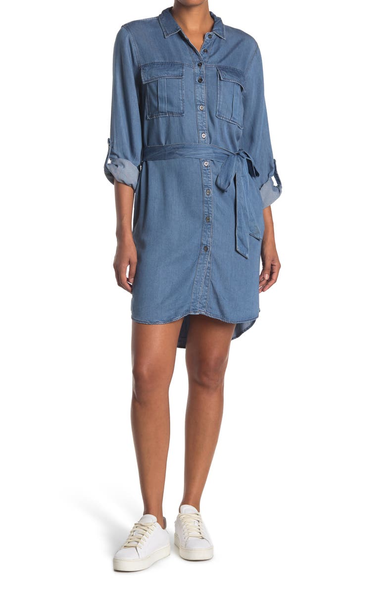 VELVET HEART Ada Rolled Tab Sleve Button Down Shirt Dress | Nordstromrack