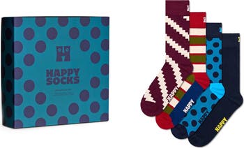 Happy Socks Assorted 4-Pack Vintage Socks Gift Box | Nordstrom