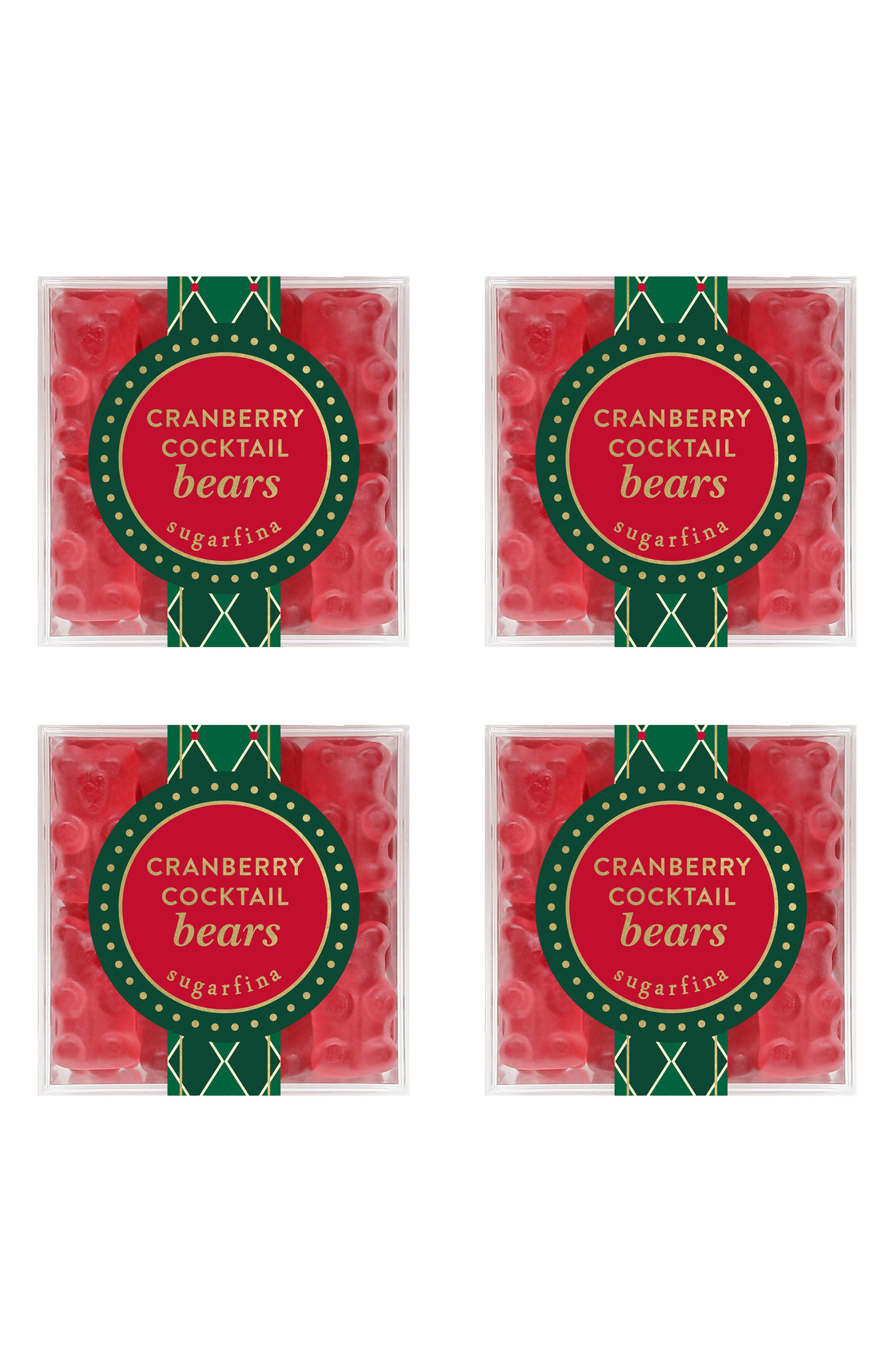 sugarfina Cranberry Cocktail Bears Set of 4 Candy Cubes | Nordstrom