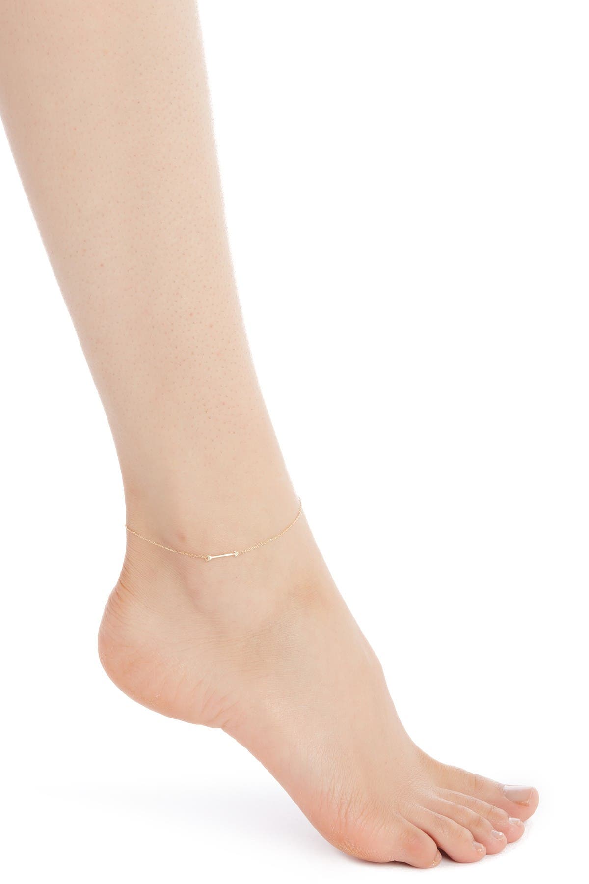 CANDELA JEWELRY 10K Yellow Gold Arrow Anklet | Nordstromrack