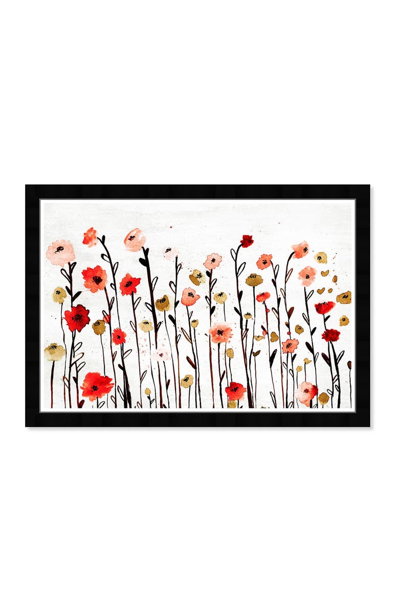Wynwood Studio Beautiful Growth Poppy Red Framed Wall Art | Nordstromrack
