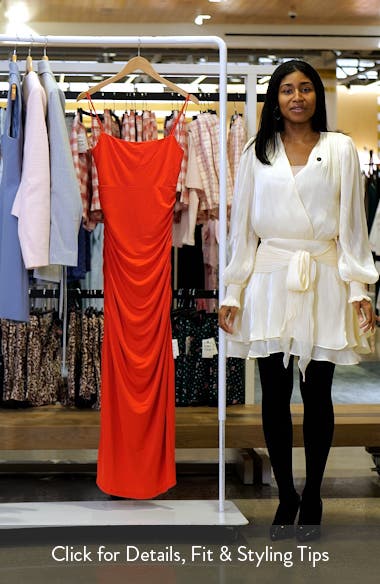 Shirred Open Back Maxi Dress (Women) | Nordstromrack