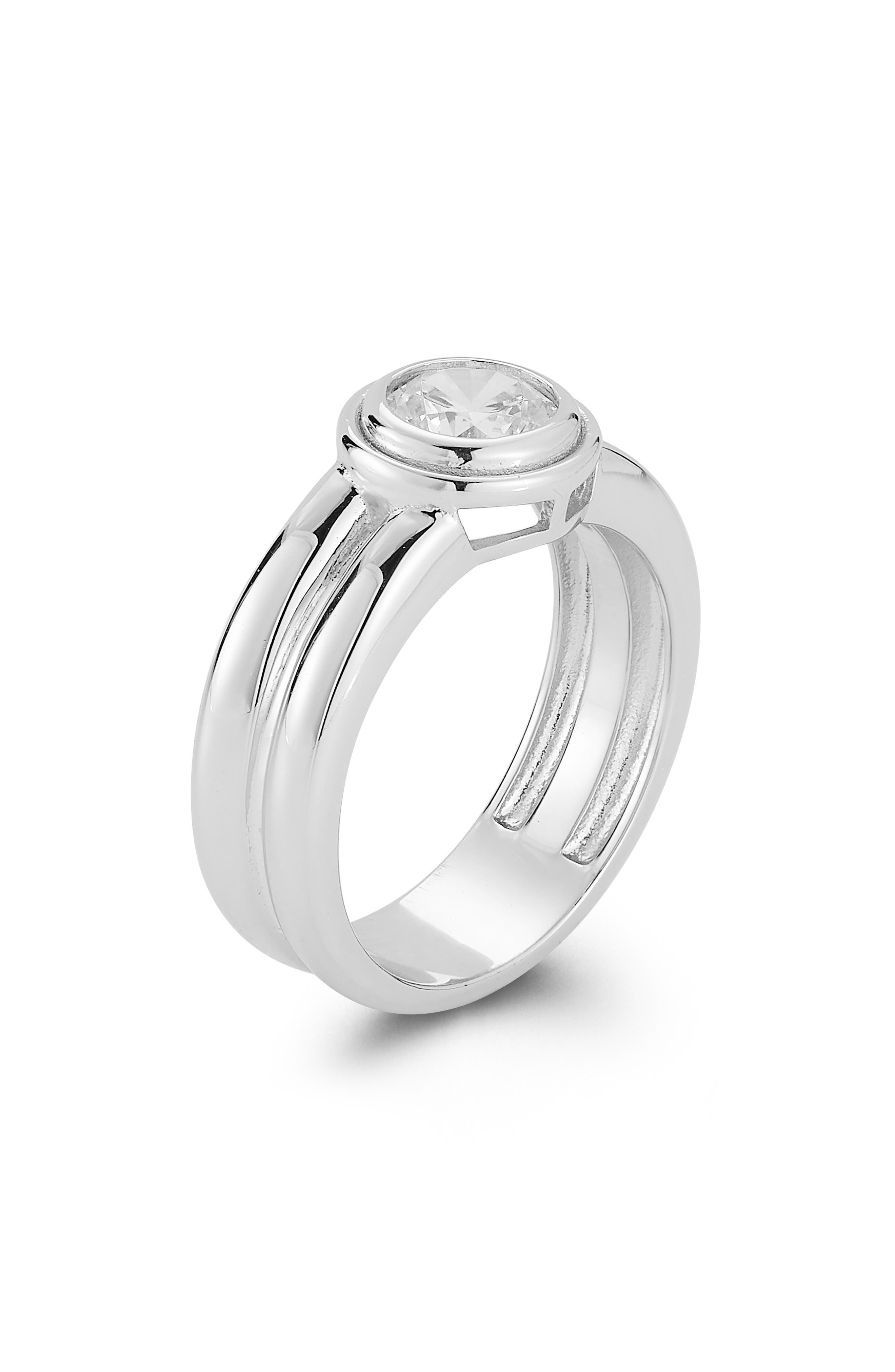 GLAZE JEWELRY Round Cut Cubic Zirconia Band Ring | Nordstromrack