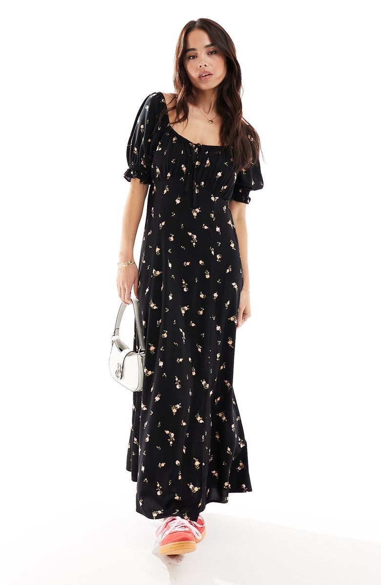 Miss Selfridge Floral Puff Sleeve Maxi Dress | Nordstromrack