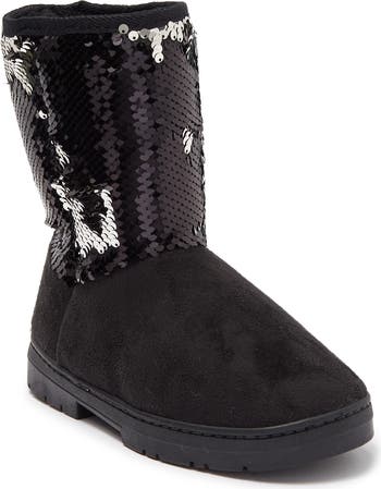 bebe Sequin Faux Fur Lined Boot | Nordstromrack
