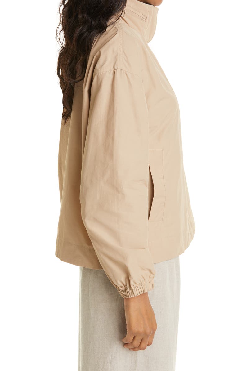 Eileen Fisher Stand Collar Organic Cotton Blend Jacket | Nordstromrack