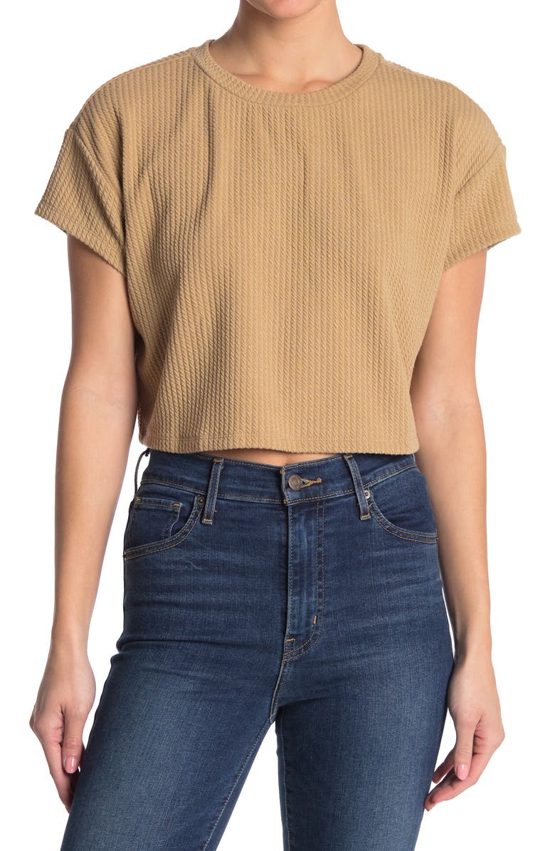 Elodie Weaved Texture Short Sleeve Top | Nordstromrack