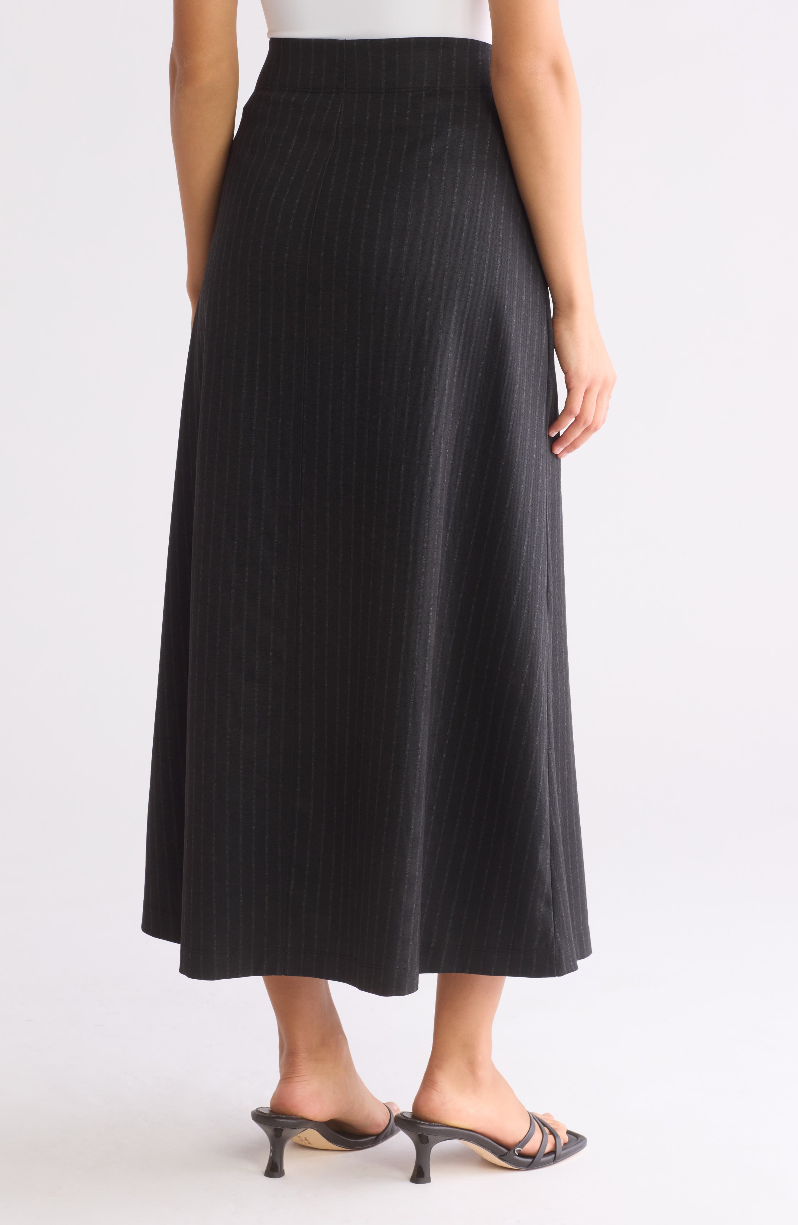 MAX STUDIO Pinstripe Button-Up Midi Skirt | Nordstromrack