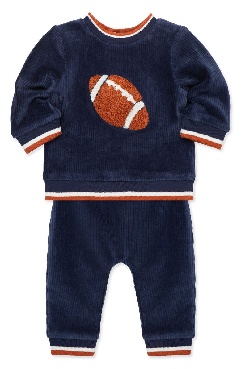Little Me Football Star Ribbed Velour Top & Pants Set | Nordstromrack