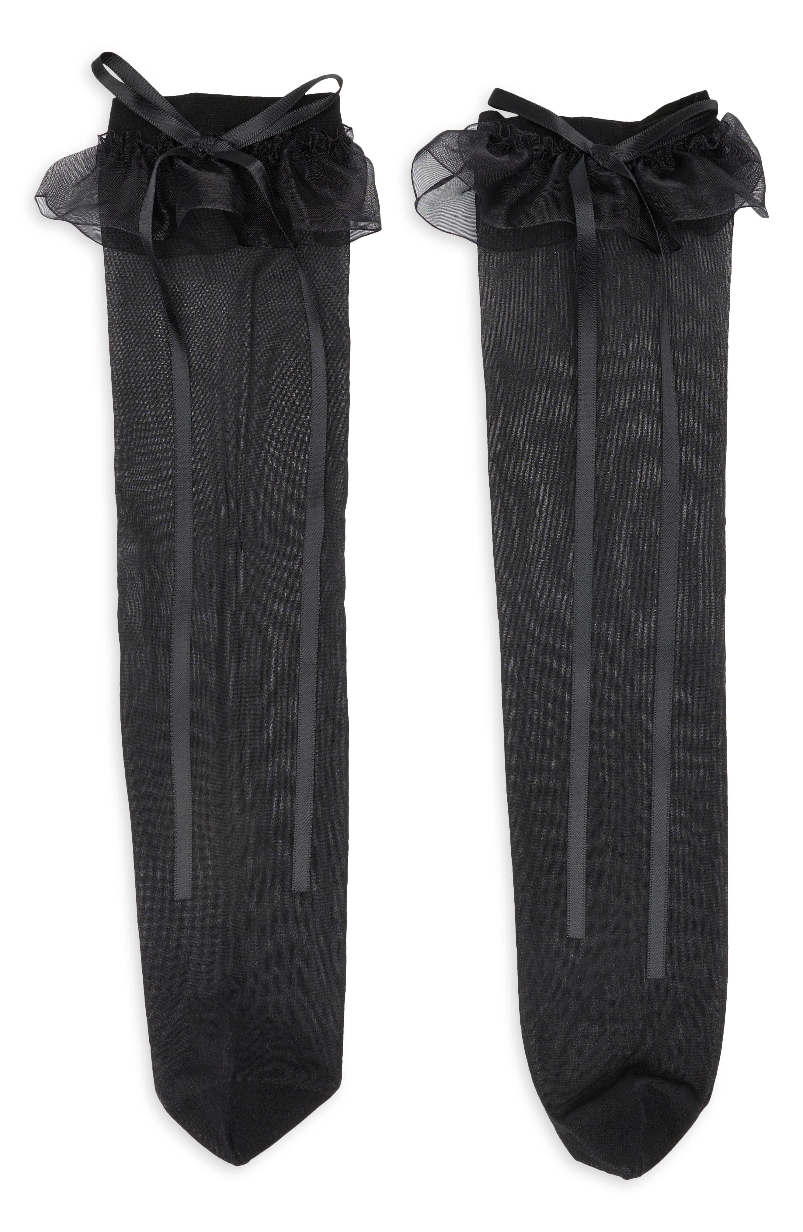 Casa Clara Bow Tie Mesh Crew Socks | Nordstromrack