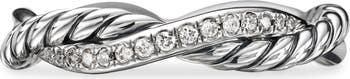 David Yurman Petite Infinity Band Ring in Sterling Silver with Pavé ...