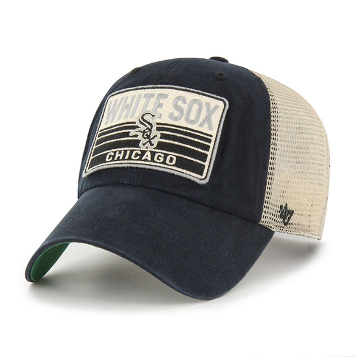 '47 Men's '47 Black Chicago White Sox Four Stroke Clean Up Trucker ...