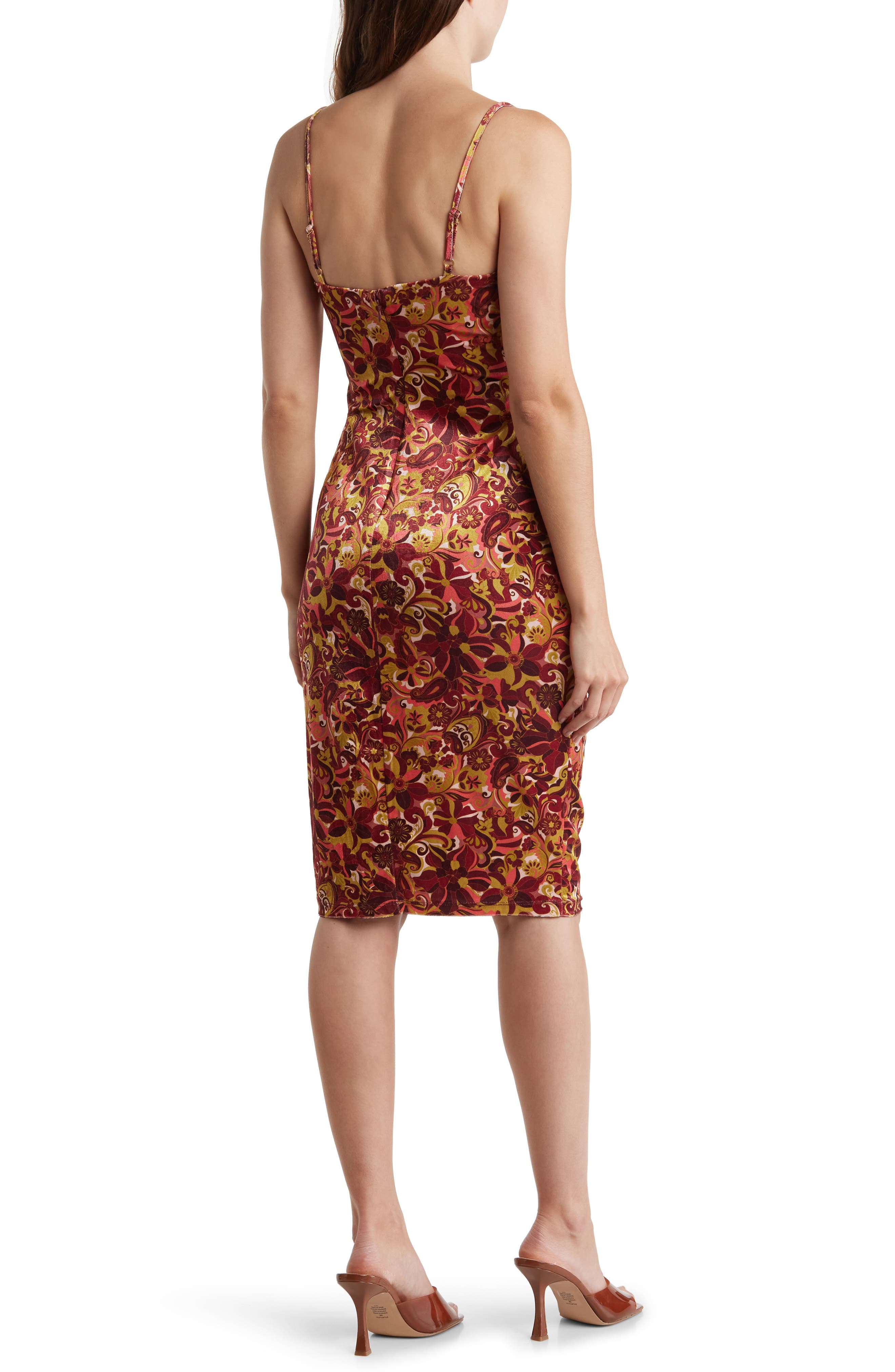 Laundry by Shelli Segal Floral Cowl Neck Body-Con Dress | Nordstromrack