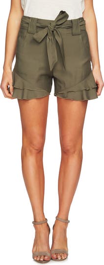 CeCe Tiered Ruffle Belted Shorts | Nordstrom