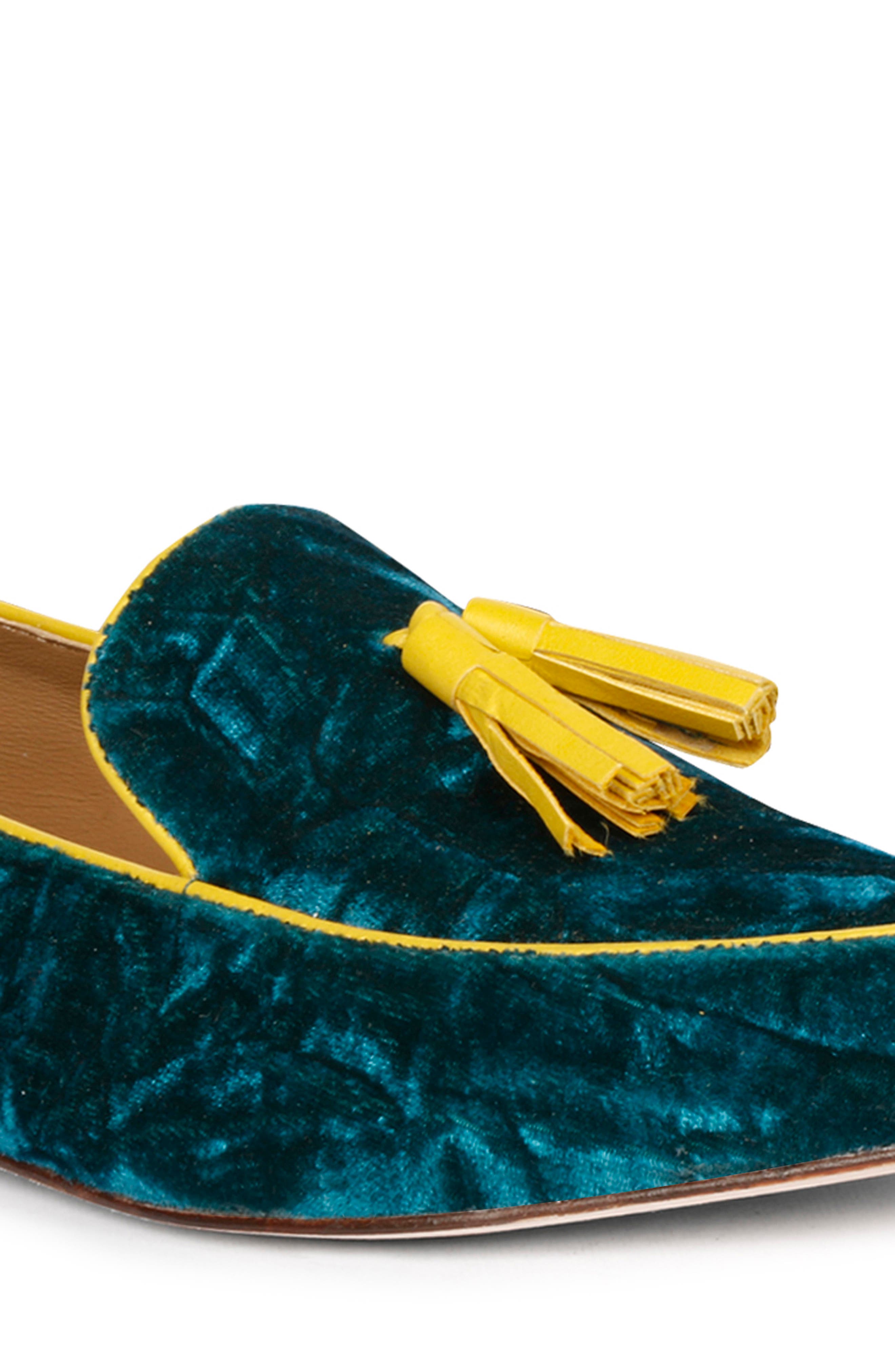 SAINT G Simona Pointed Toe Velvet Smoking Slipper (Women) | Nordstrom