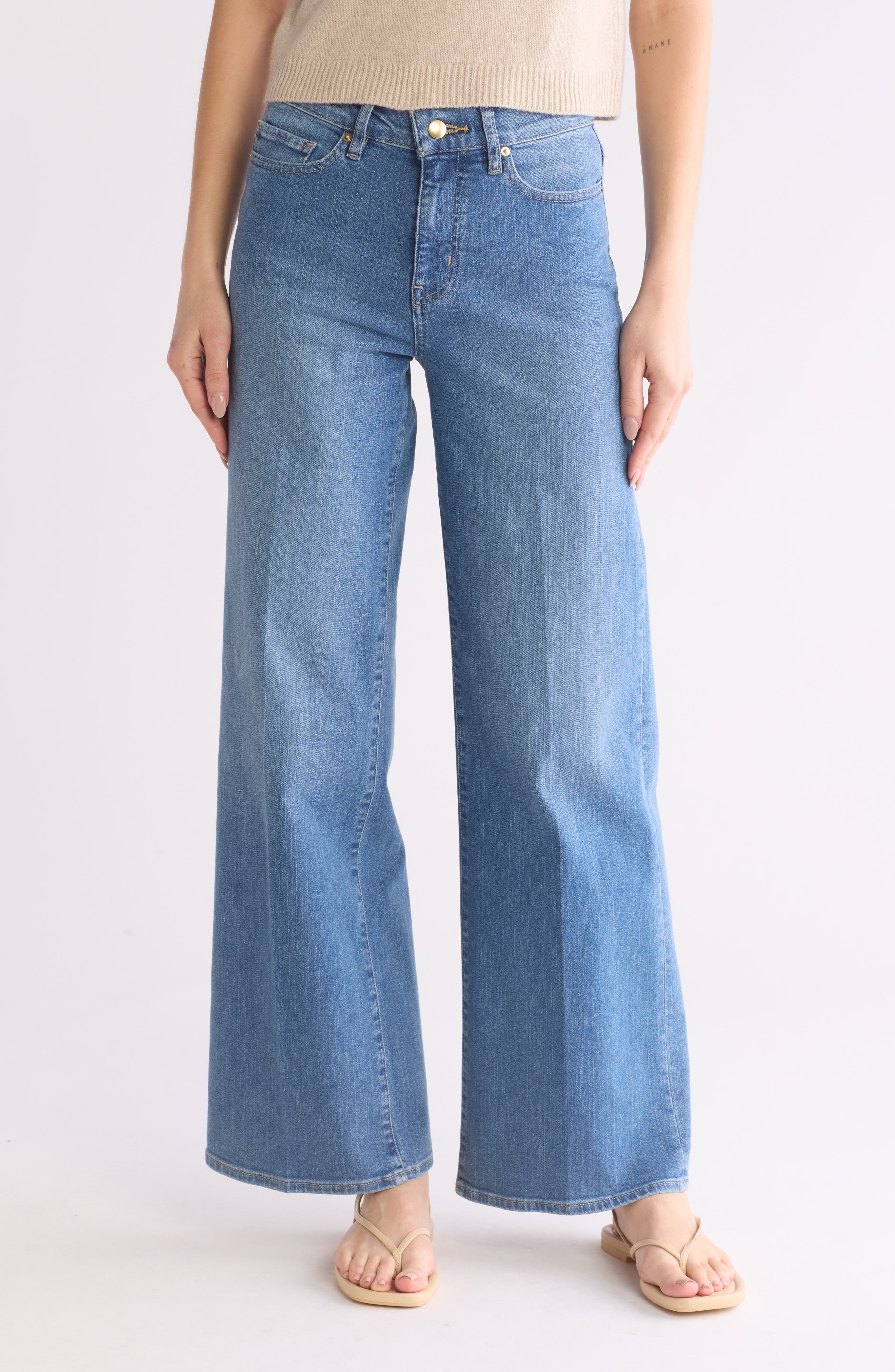 FRAME Le Slim High Waist Wide Leg Palazzo Jeans | Nordstromrack