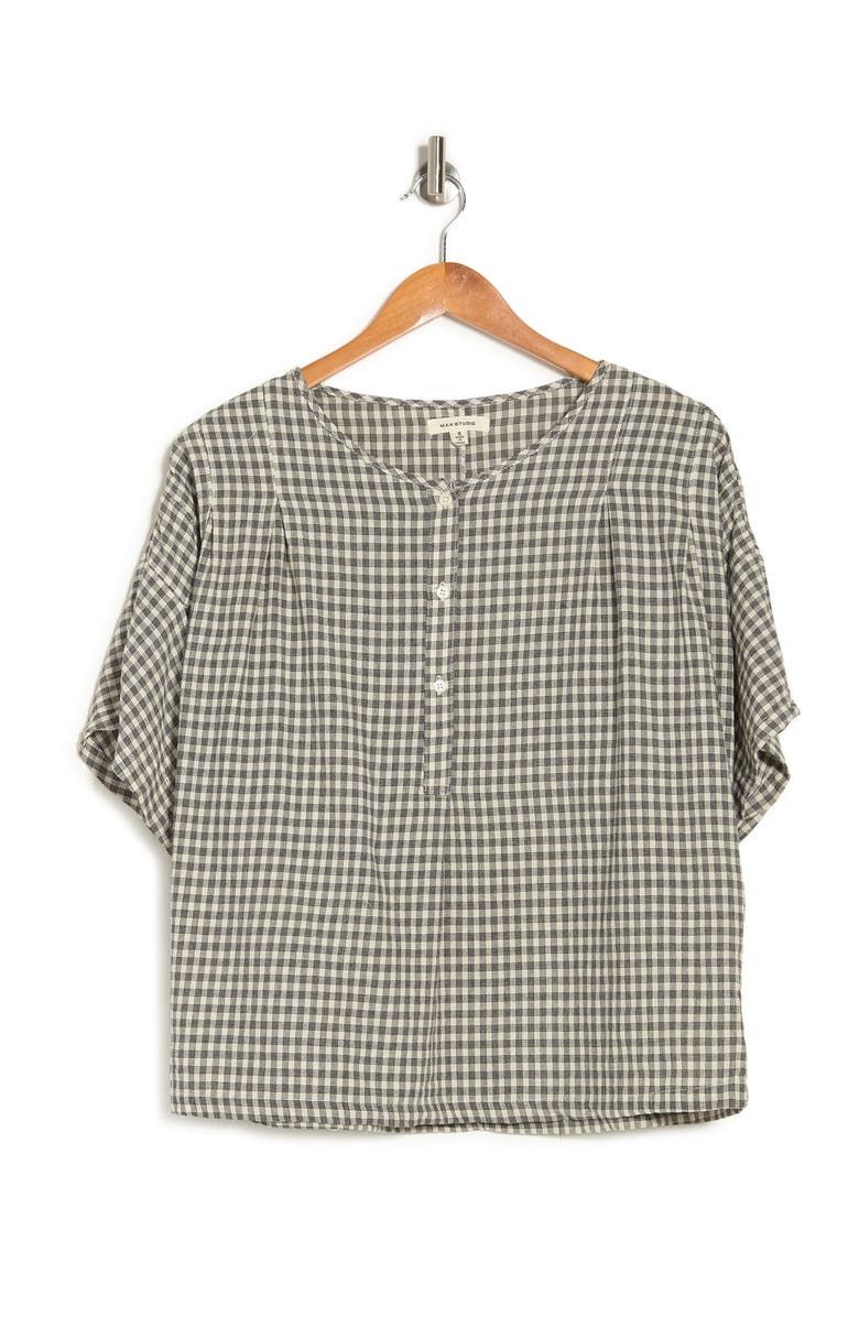MAX STUDIO Stripe Elbow Sleeve Top | Nordstromrack