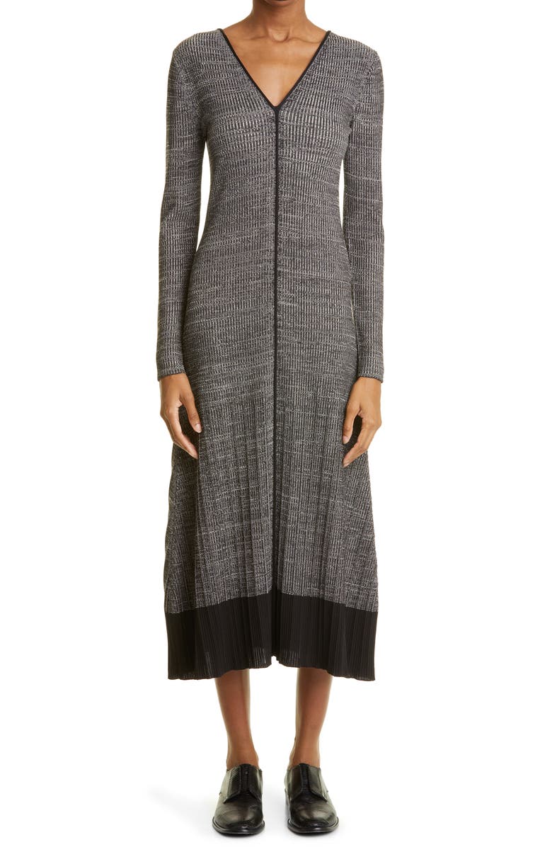 PARTOW Isla Long Sleeve Silk & Cotton Midi Dress | Nordstromrack