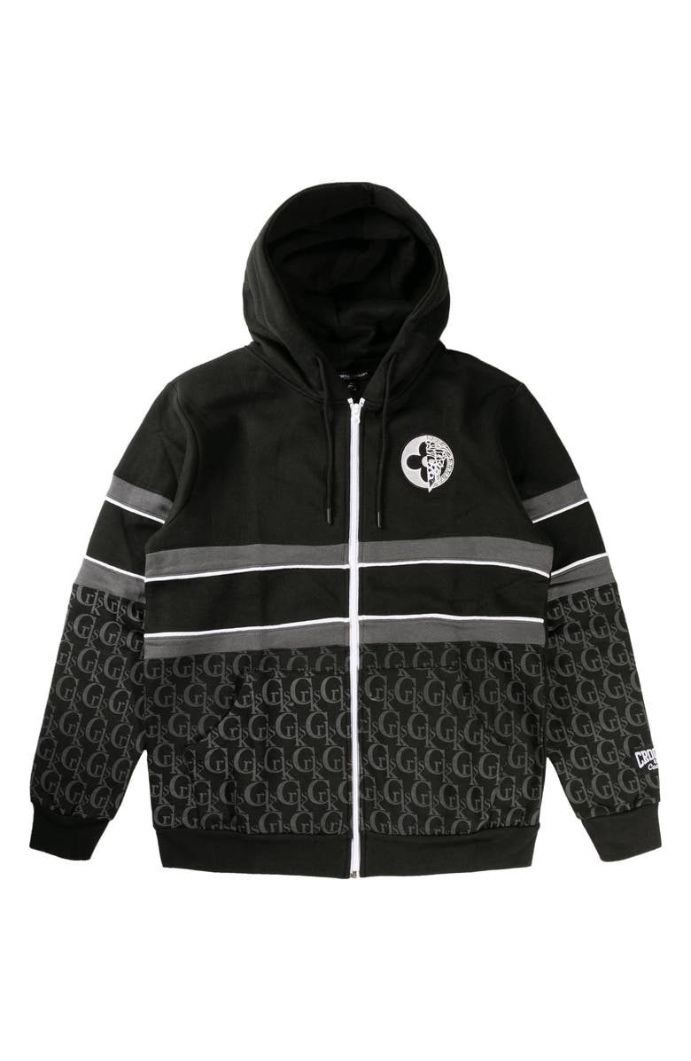 CROOKS AND CASTLES Half Bandito Monogram Zip Hoodie | Nordstromrack
