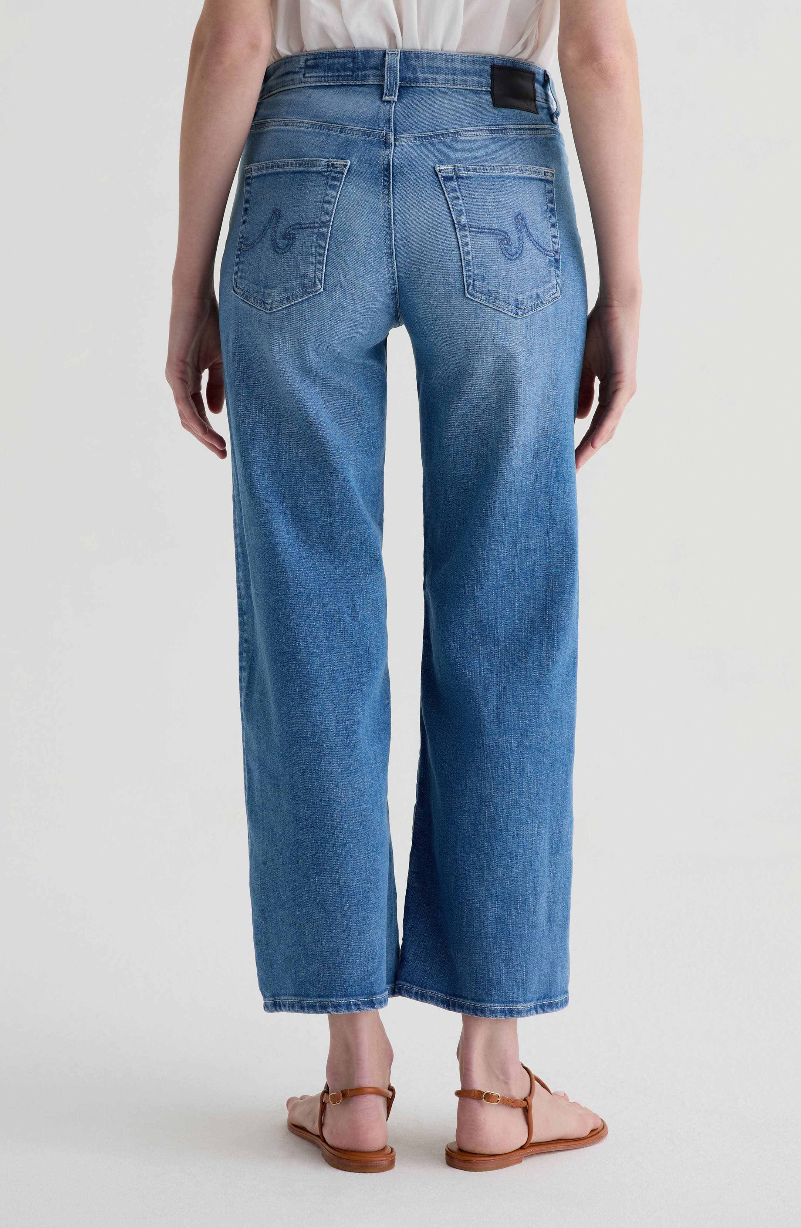 AG Saige High Waist Ankle Wide Leg Jeans | Nordstromrack