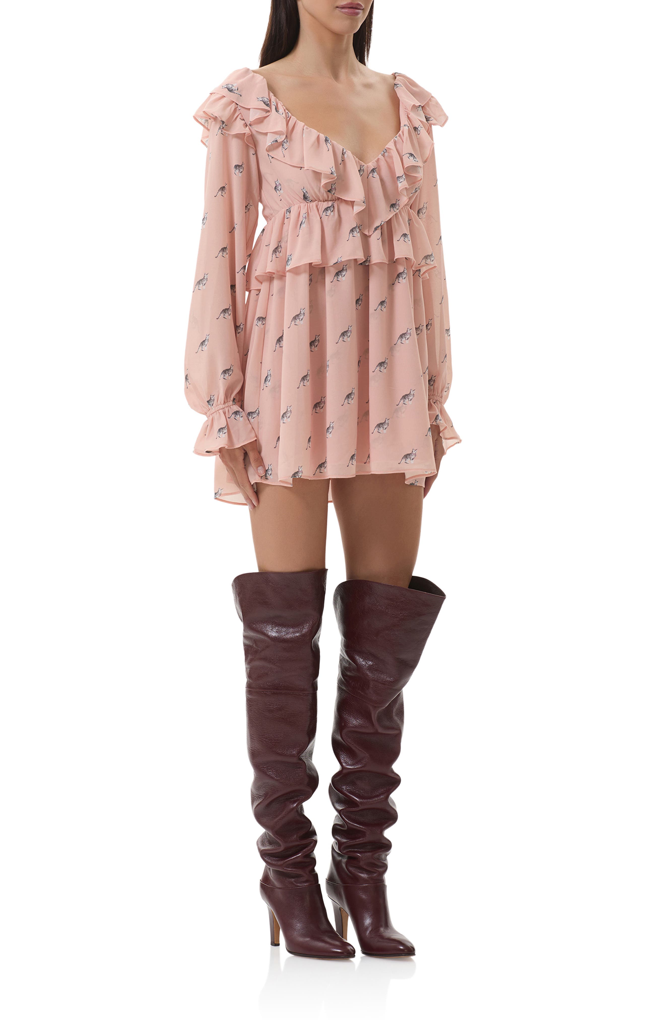 AFRM Arland Long Sleeve Minidress | Nordstromrack