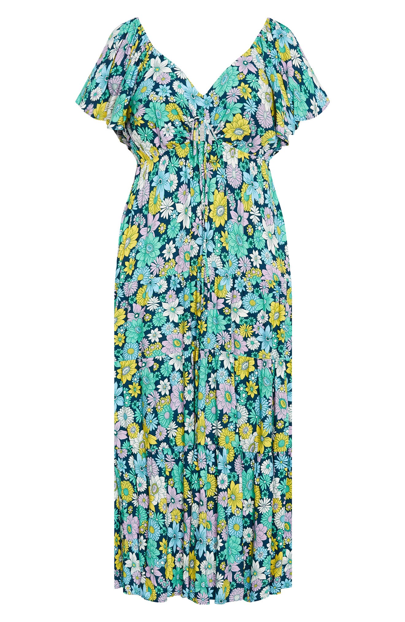 City Chic Brigitte Floral Print Jersey Max Dress | Nordstromrack