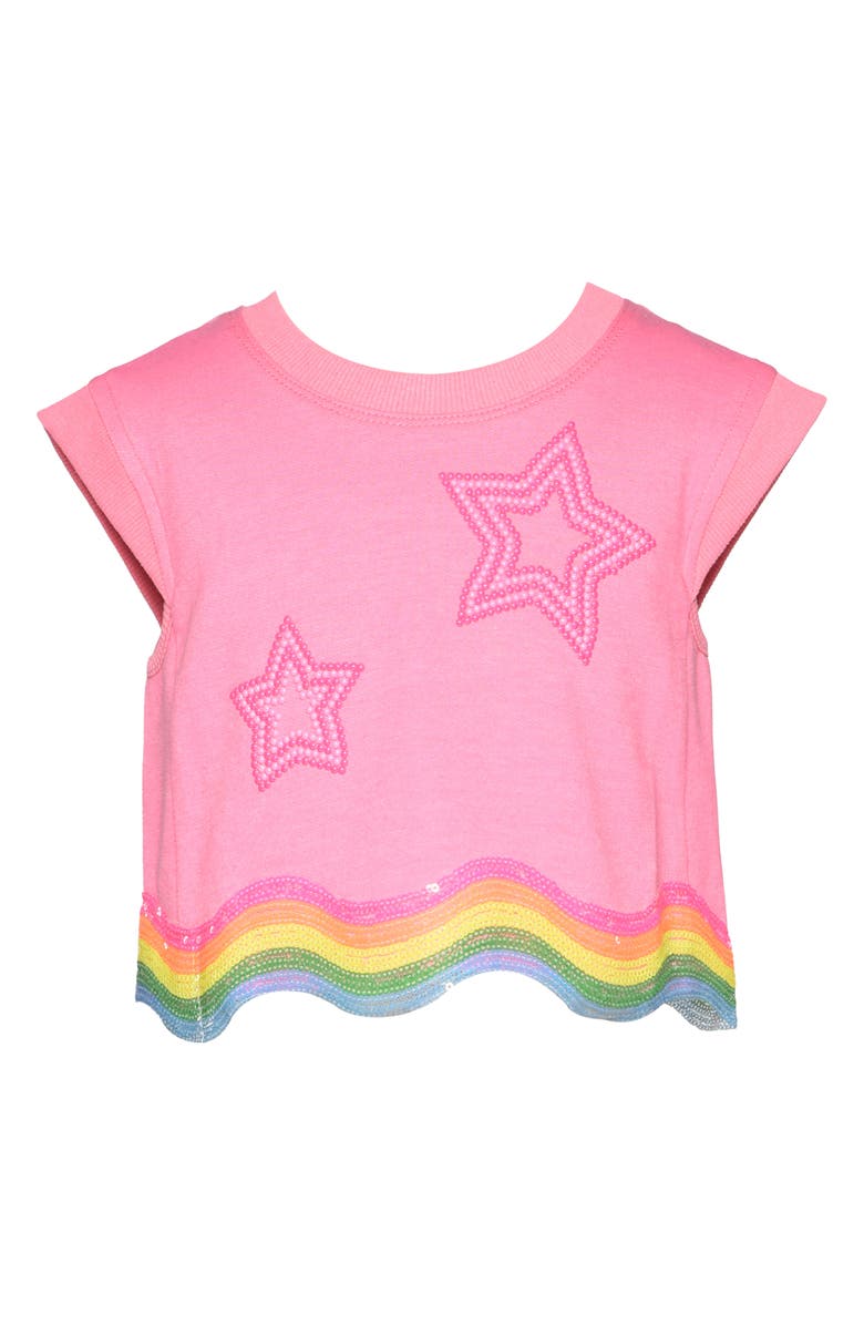 Baby Sara Kids' Star Studded Sequined Crop Top | Nordstromrack