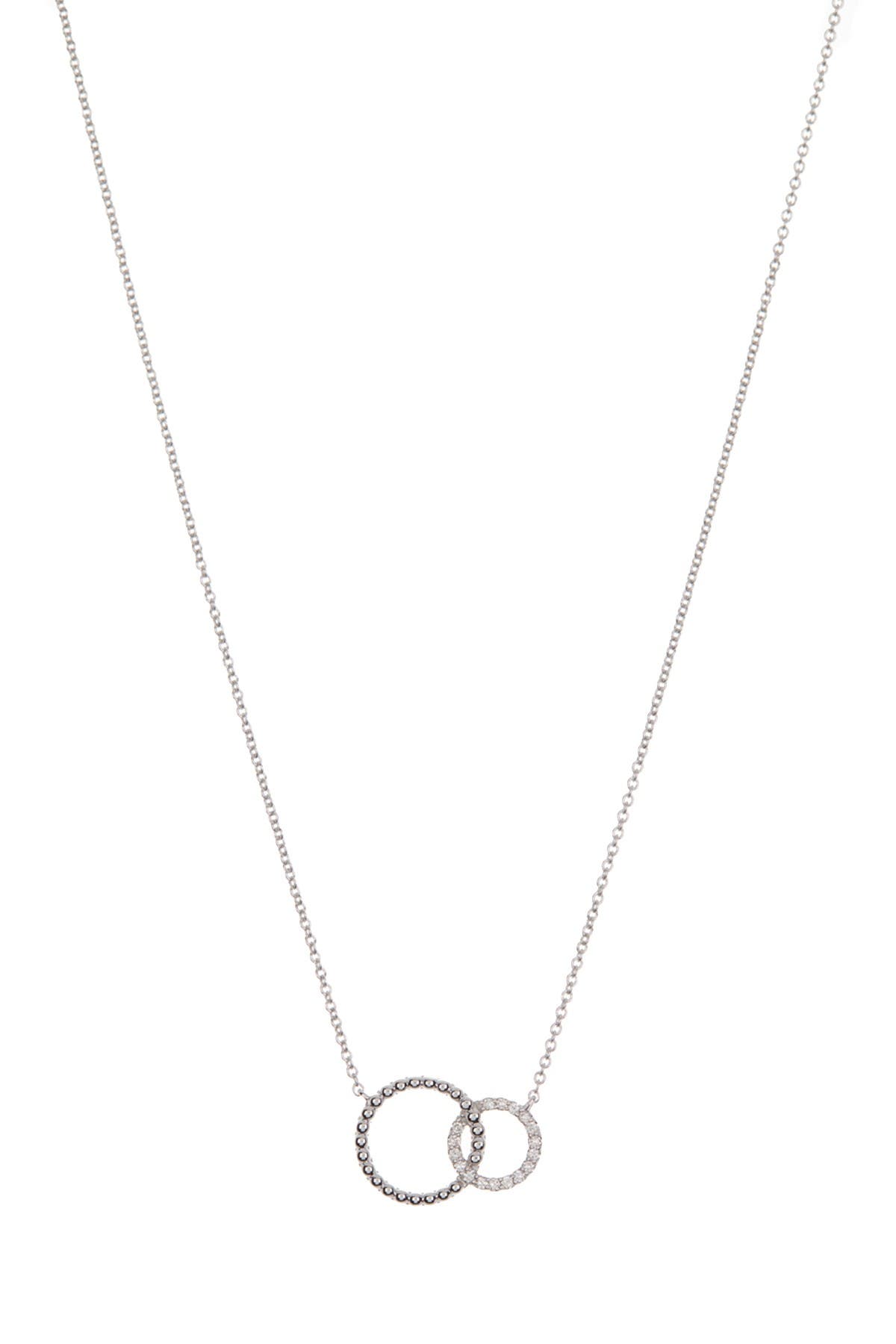 Bony Levy Mykonos 18K White Gold Pave Diamond Interlocking Double ...