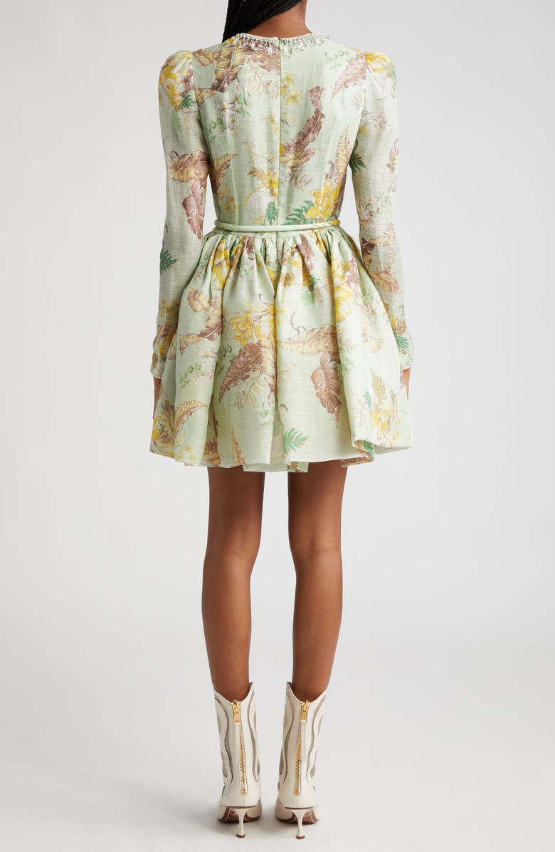 Zimmermann Matchmaker Tulip Long Sleeve Linen & Silk Minidress ...