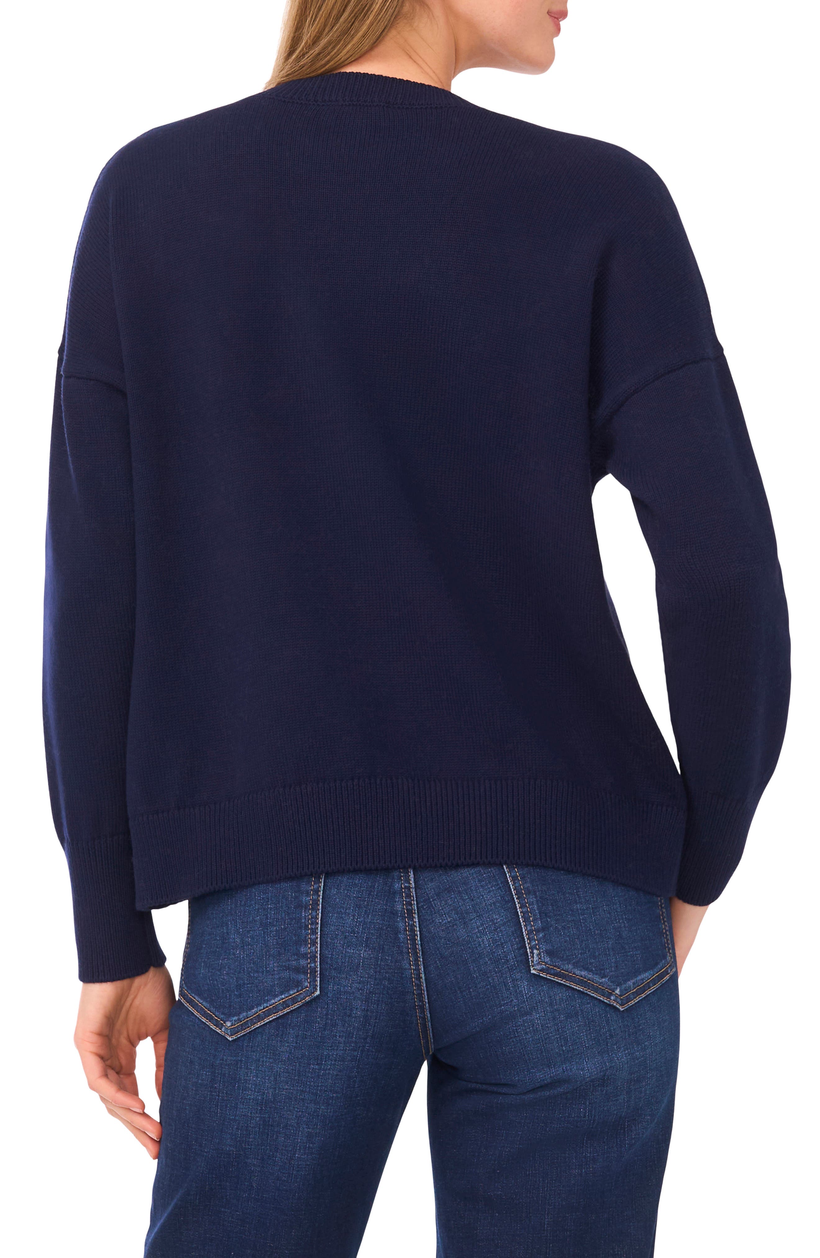 CeCe Beach Bum Cotton Sweater | Nordstromrack