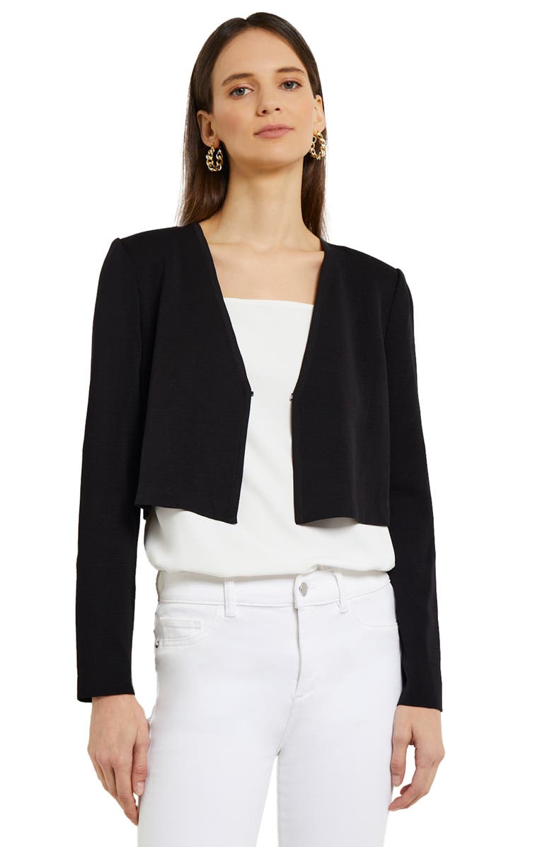 Misook V-Neck Sweater Jacket with Removable Fringe | Nordstromrack