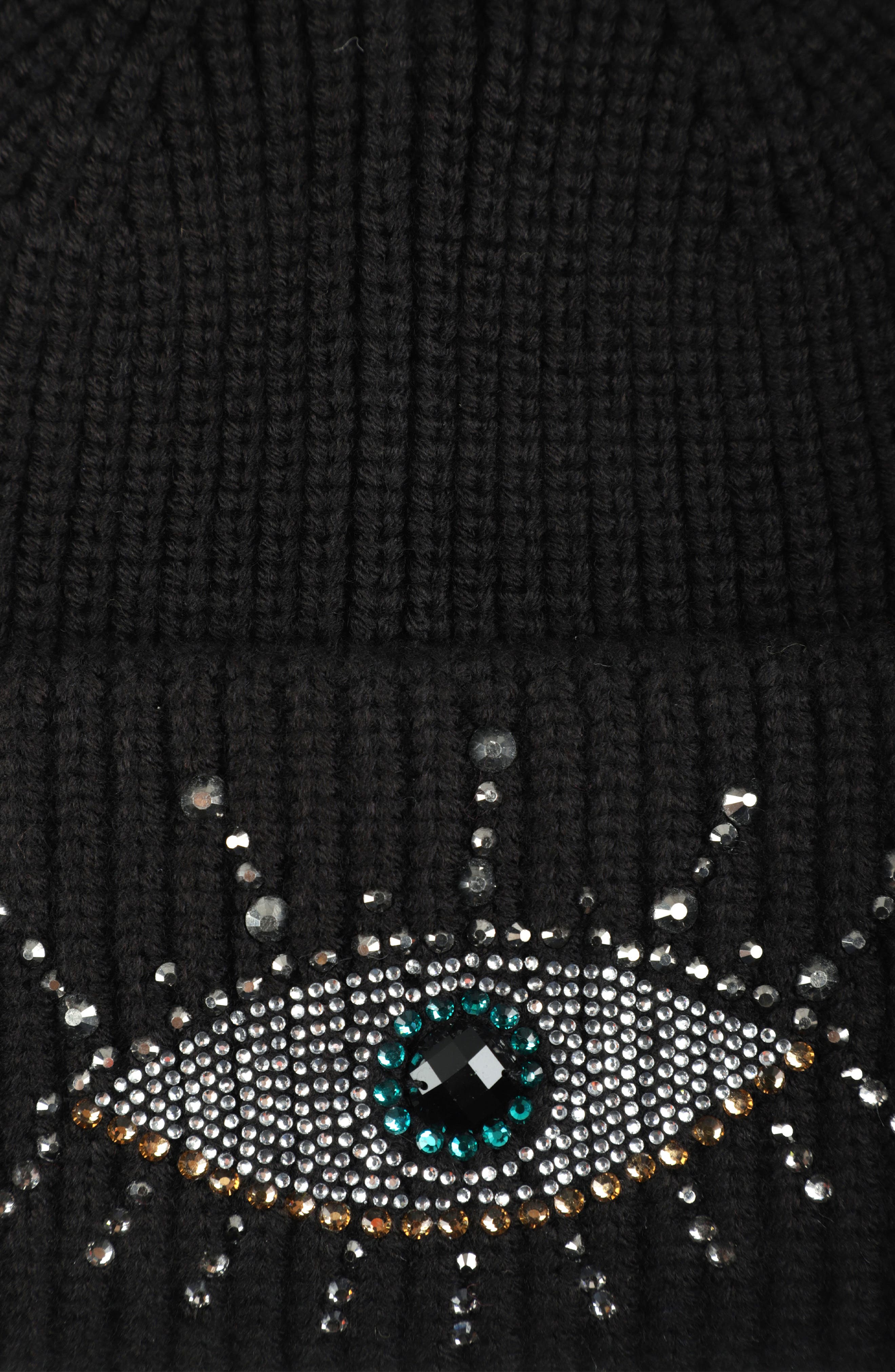 Kurt Geiger London Beaded Evil Eye Beanie | Nordstrom