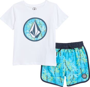 Volcom Kids' Jersey Tee & Swim Shorts Set | Nordstromrack