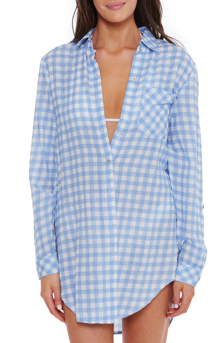 Isabella Rose Chateau Boyfriend Cover-Up Shirt | Nordstromrack