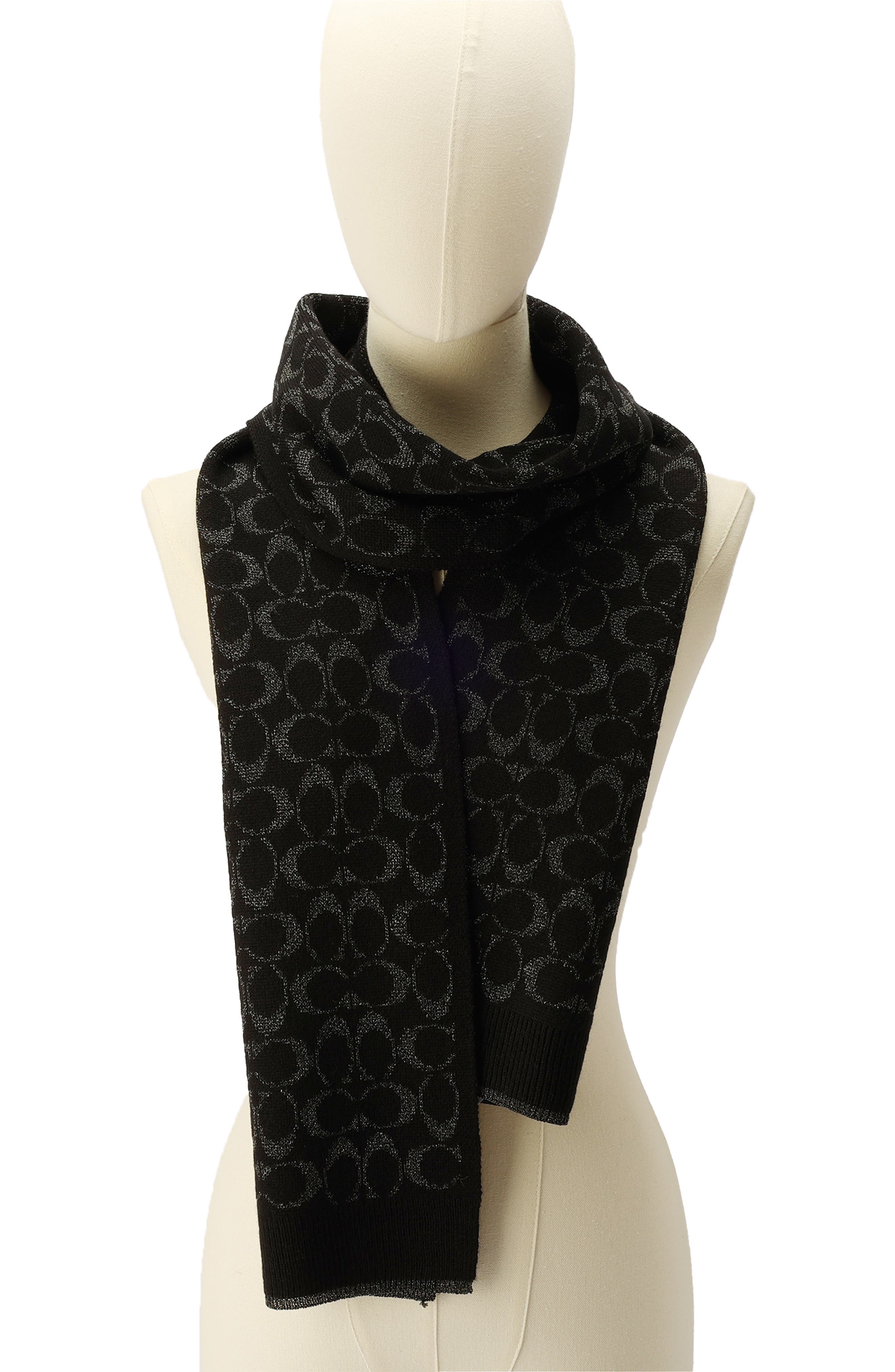 COACH Metallic Signature C Scarf | Nordstrom