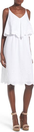 WAYF Cotton Eyelet Popover Dress | Nordstrom