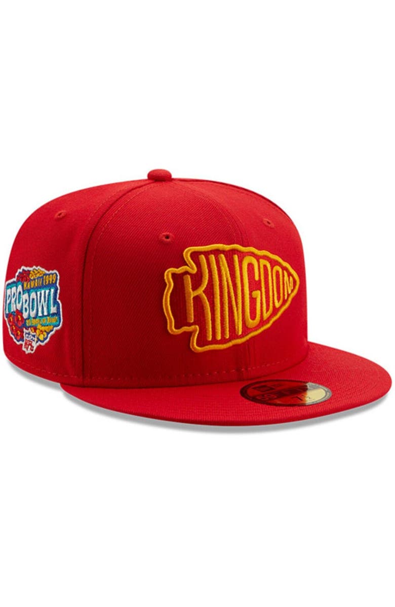 New Era Men's New Era Red Kansas City Chiefs 1999 Pro Bowl Patch Gold ...