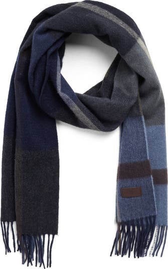 Hickey Freeman Cashmere Colorblock Fringe Scarf | Nordstromrack