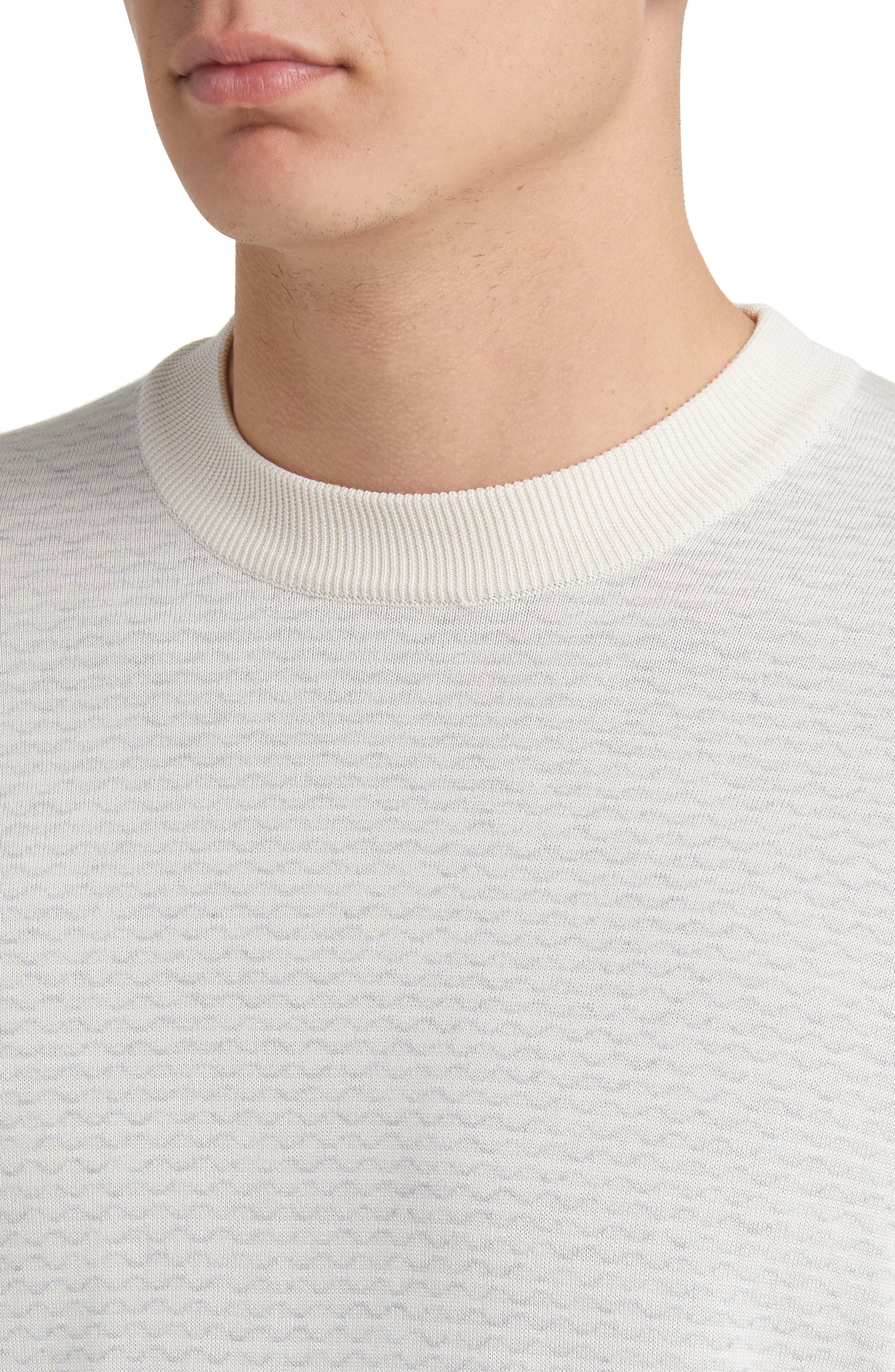 Jack Victor Bartholomew Geo Pattern Cotton & Silk Crewneck Sweater ...