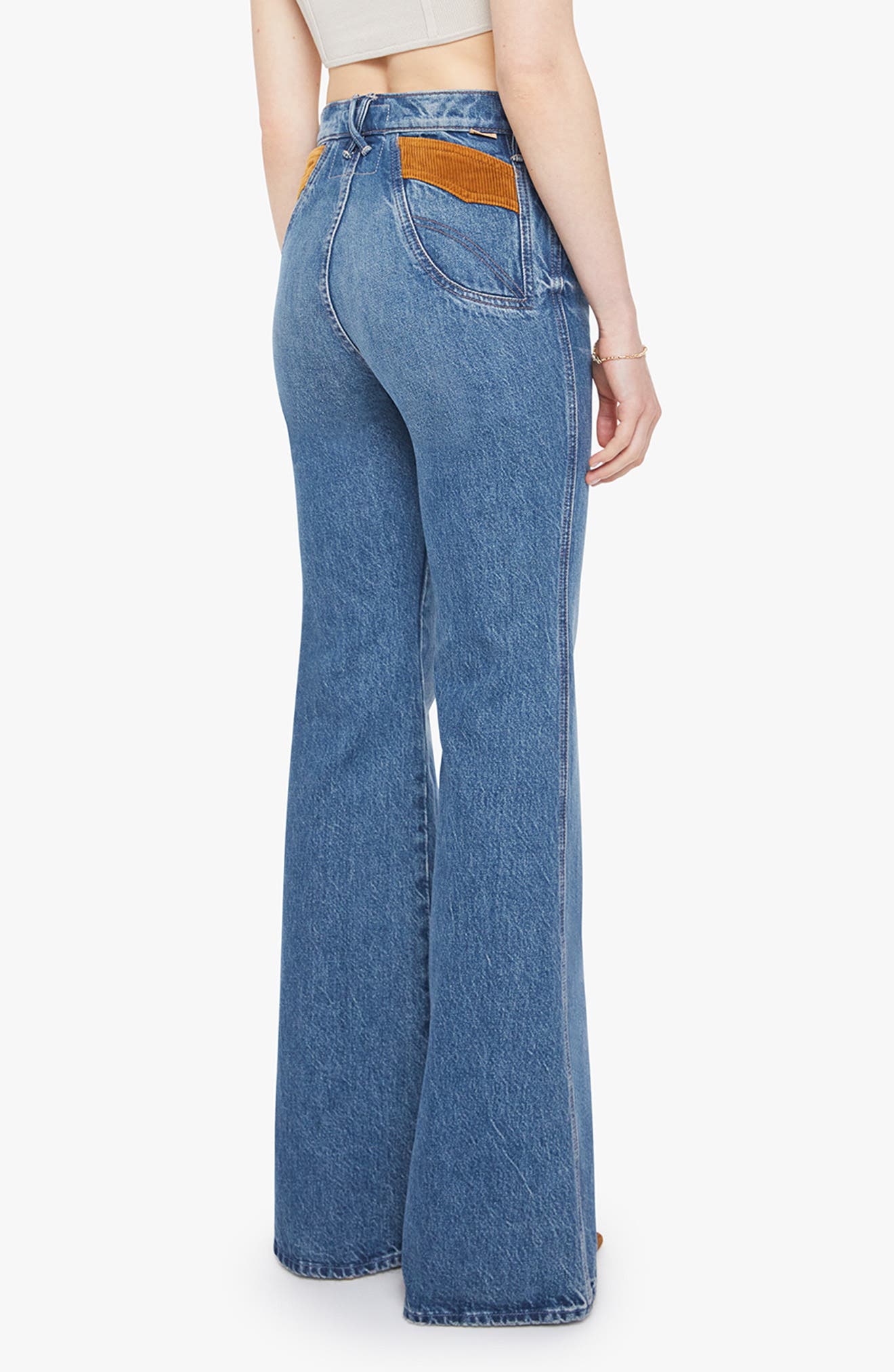 MOTHER The Pointy Doozy Contrast Pocket Wide Leg Jeans | Nordstromrack