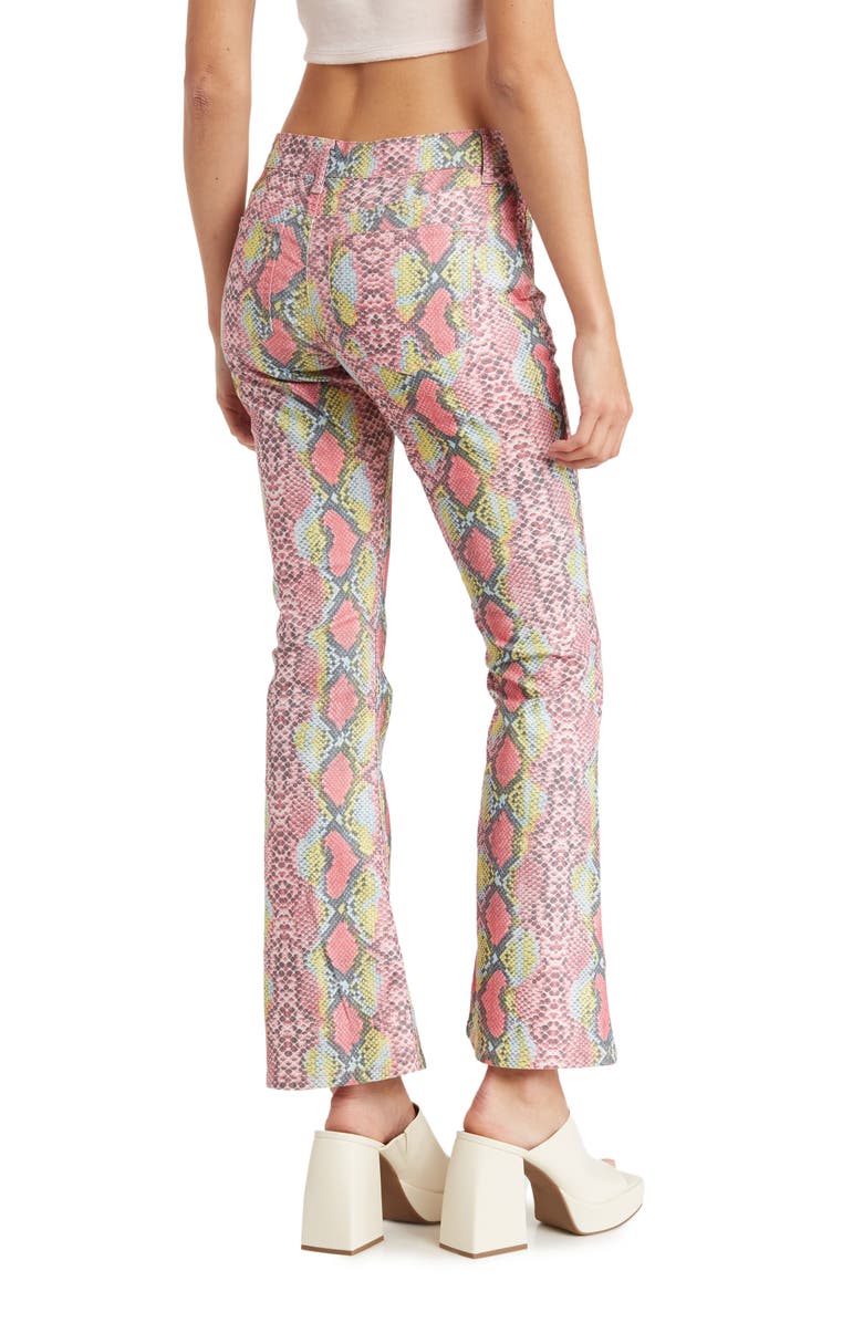 ASOS DESIGN Snake Print Low Rise Flare Pants | Nordstromrack